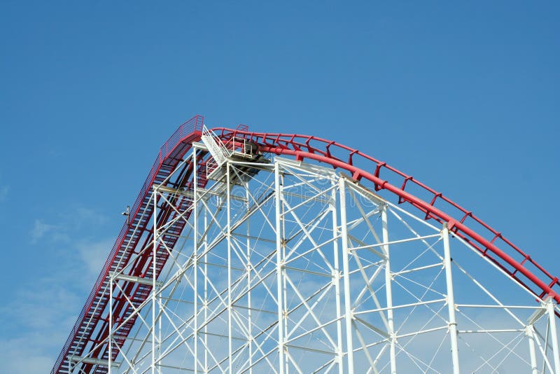 Metal roller coaster stock photo. Image of metal, entertainment - 7348956