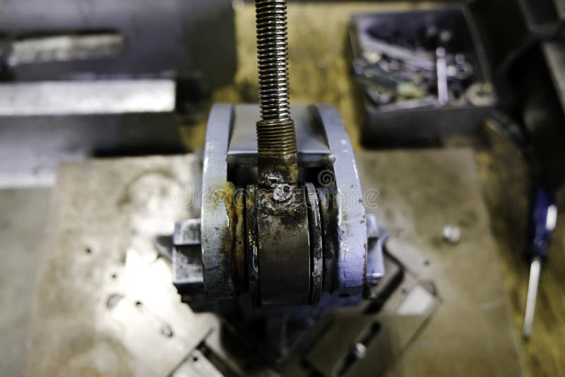 Metal Roofing Production Tools and Machinery in a Factory Stock Image ...