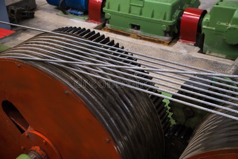 Metal Rope Production. Automatic Twisting Line Stock Image - Image of ...