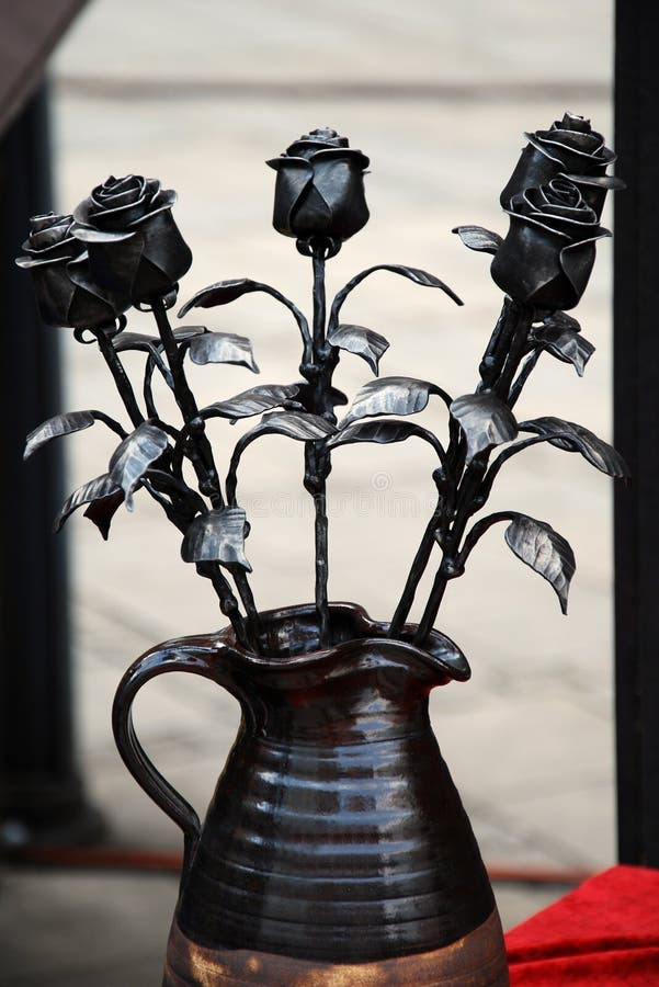 Metal rose stock image. Image of fence, rose, decorate - 8887887