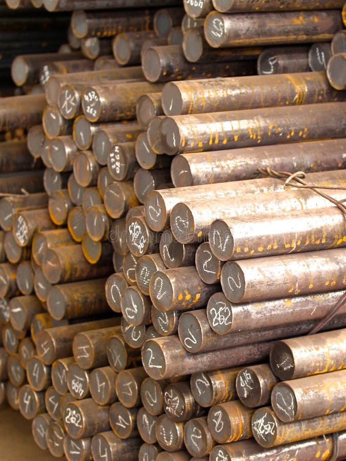 Metal round billets stock image. Image of steel, metallurgy - 73590523