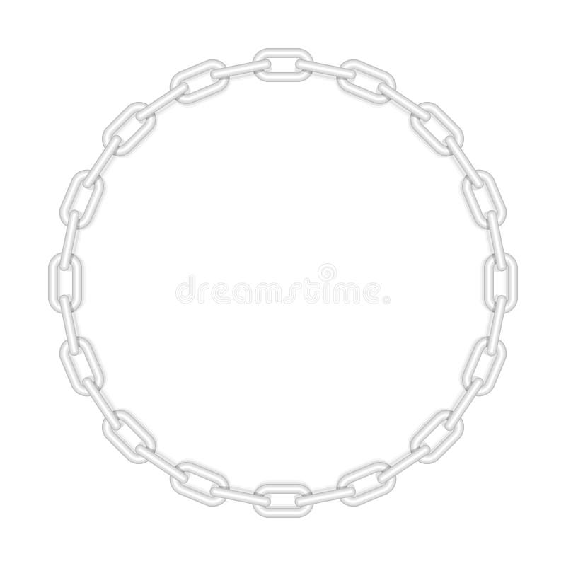 Metal round chain. stock vector. Illustration of abstract - 90640536