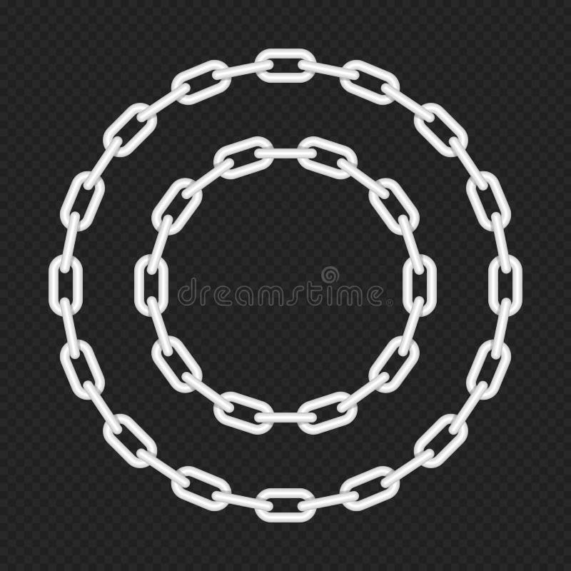 Metal round chain. stock vector. Illustration of abstract - 90640536