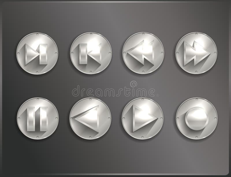 Metal Round Icons Steampunk, Flat Stock Vector - Illustration of arrows, plate: 47528998