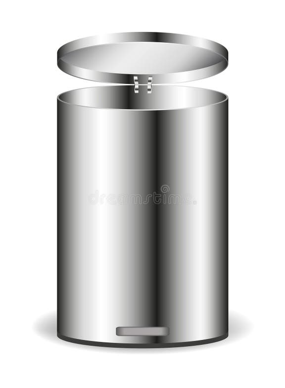 Round Metal Rubbish Bin Stock Illustrations – 170 Round Metal Rubbish ...