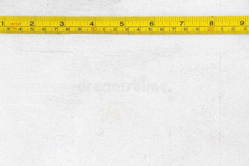 Metal Ruler, Centimeters and Millimeters on the Yellow Ruler Stock ...