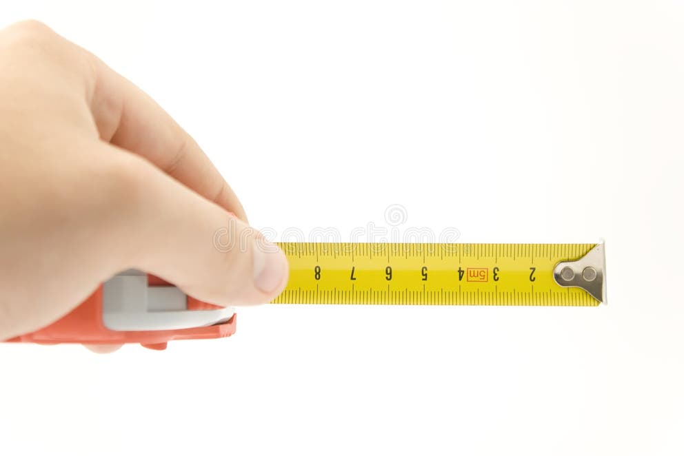 Metal ruler in hand stock photo. Image of selective, ruler - 9273574