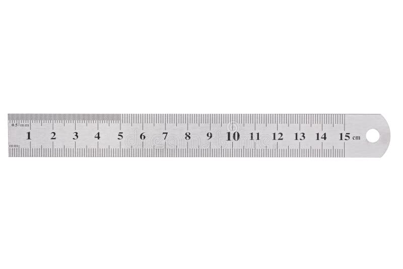 Metal Ruler with Protractor and Pencil on Wood Stock Image - Image of ...
