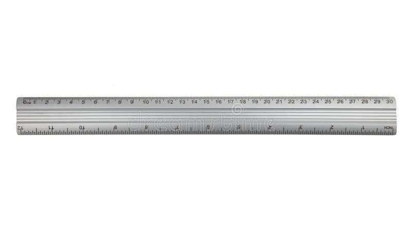 Metal Ruler stock image. Image of white, steel, ruler - 189172297