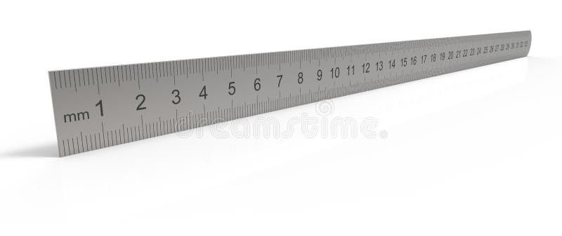 Metal ruler stock illustration. Illustration of drawing - 29990189