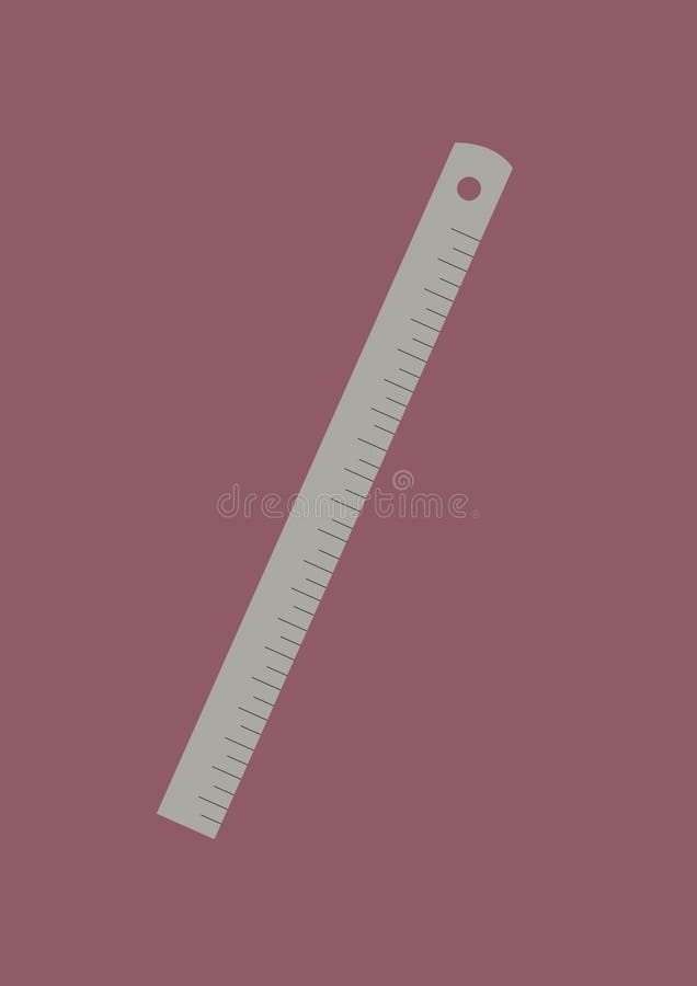 Metal ruler stock illustration. Illustration of drawing - 29990189