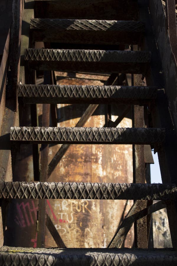 Metal rusty ladder stock image. Image of step, rust, stairs - 53479359