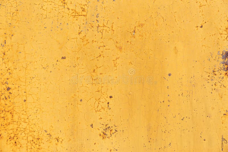 Metal Rusty Painted Surface Close Up Yellow Texture Stock Photo - Image ...