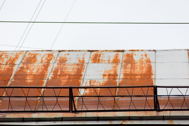Metal rusty roof stock image. Image of architecture - 134365013