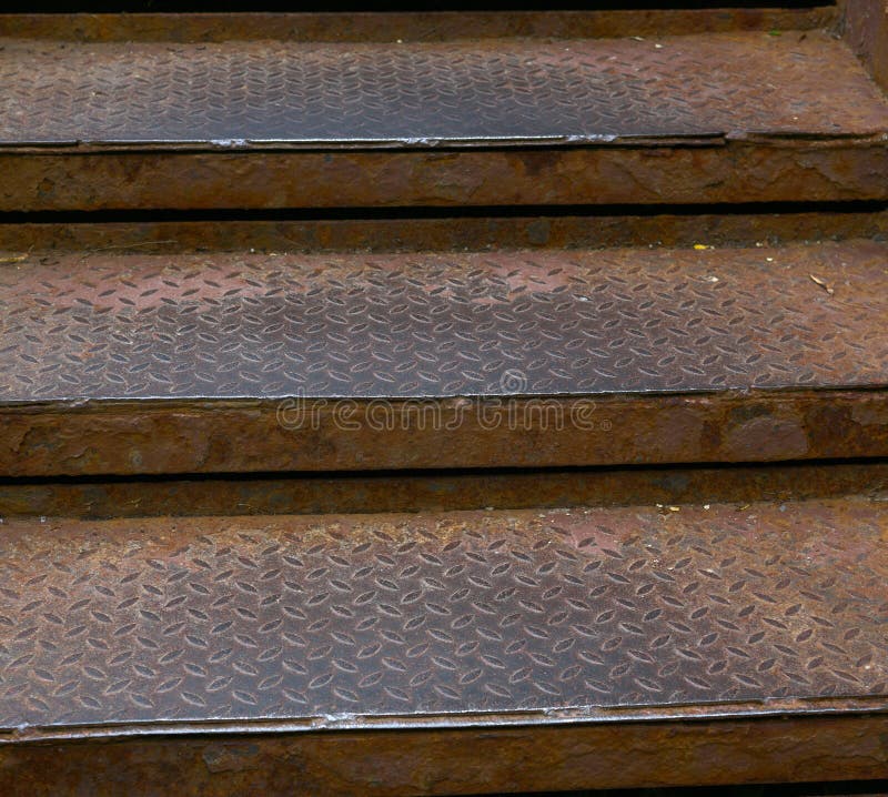 Metal Rusty Steps that are Still Being Walked on Stock Photo - Image of ...