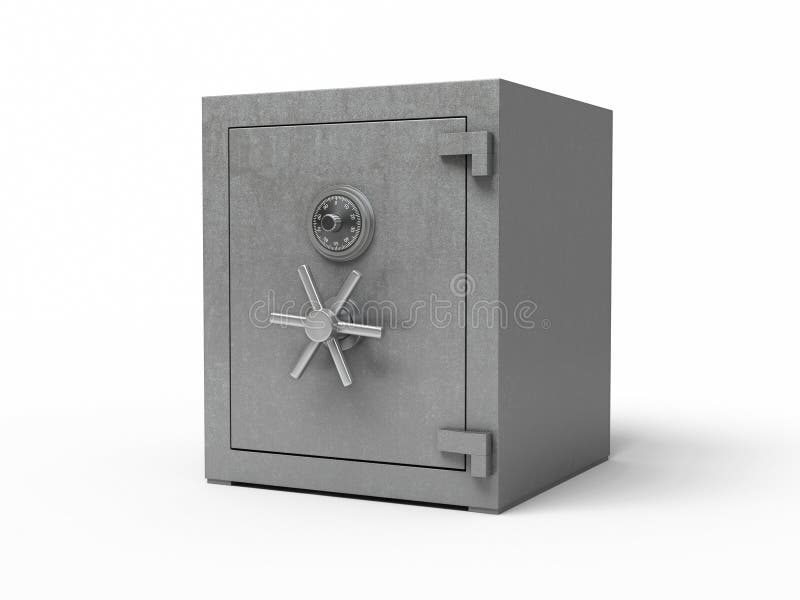 Metal safe stock illustration. Illustration of white - 24836854
