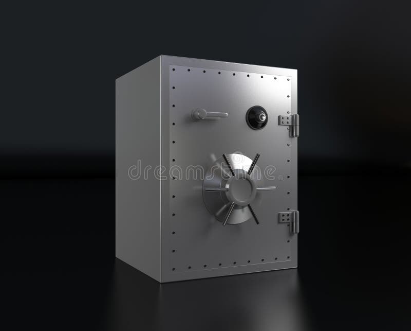 Metal safe stock vector. Illustration of financial, lock - 30548350