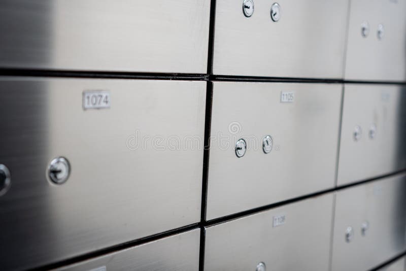 Metal safe box panel wall. stock photo. Image of access - 167608850