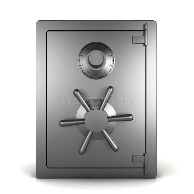 Metal Safe Color Vector Icon. Drawing Sketch Illustration Hand Drawn ...