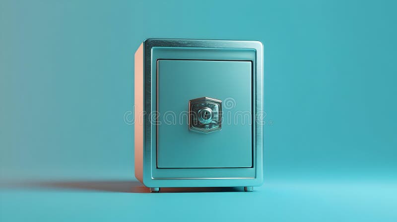 Metal Safe 3D Render stock illustration. Illustration of safety - 351304317