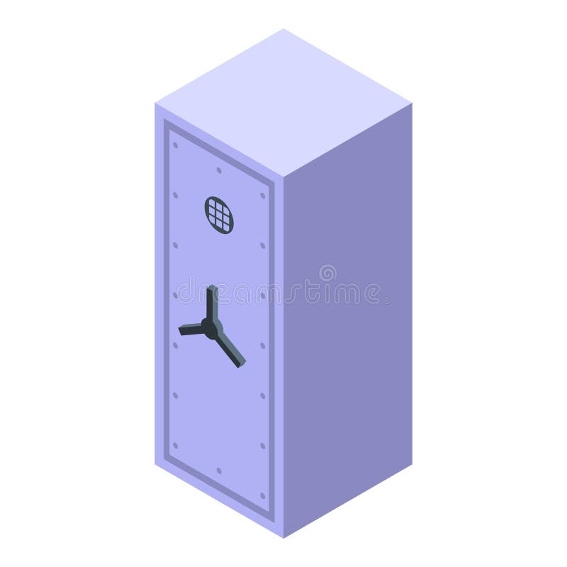 Metal Safe Deposit Box Protecting Valuables Isometric View Stock ...