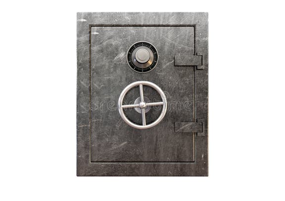 Metal Safe Front stock photo. Image of knob, isolated - 27687810