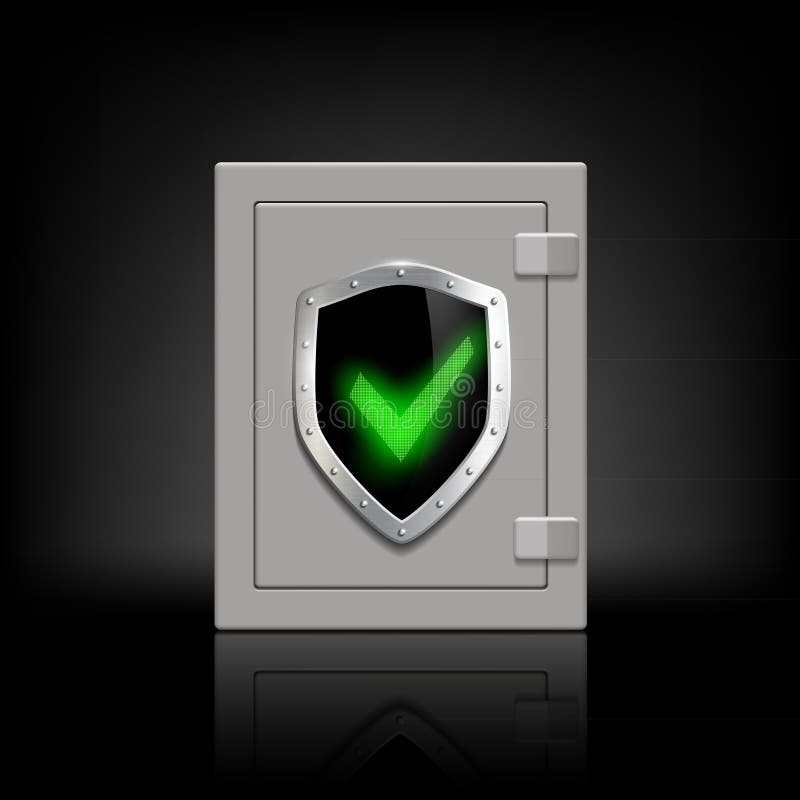 Metal safe stock vector. Illustration of combination - 50784537