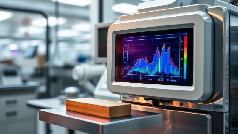 Metal Sample Spectral Analysis, Generative Ai Stock Illustration ...