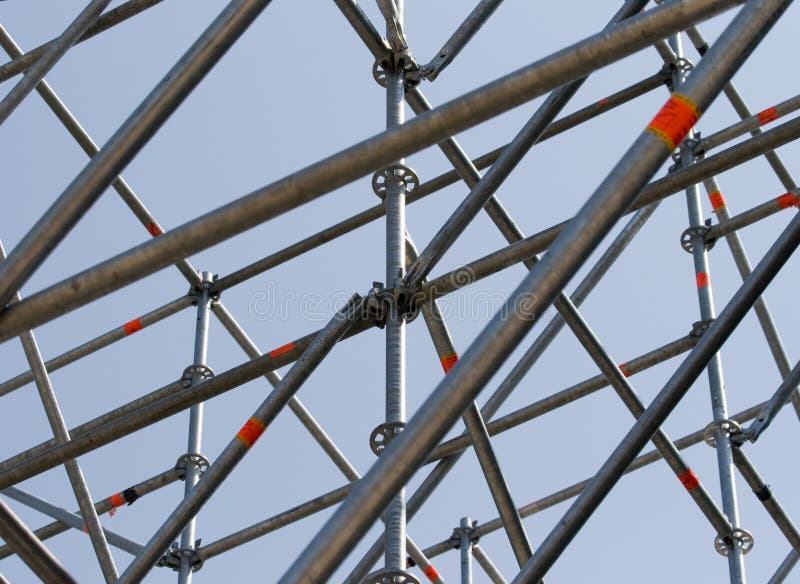Metal scaffolding. stock photo. Image of rods, clasp - 13777844