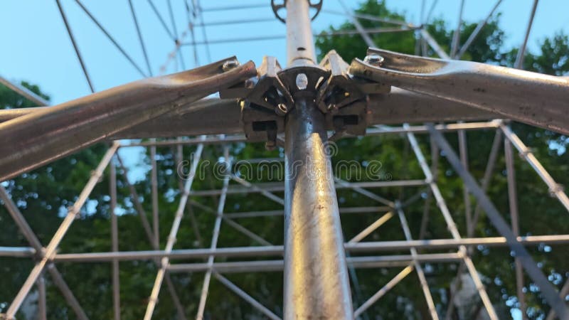Metal Scaffolding Pole Connecting System Installation Process Stock ...