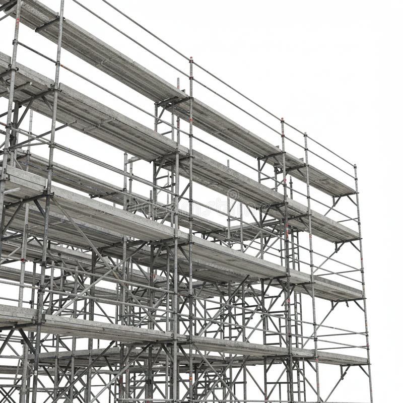 Metal Scaffolding Structure with Multiple Levels, Comprising Steel ...