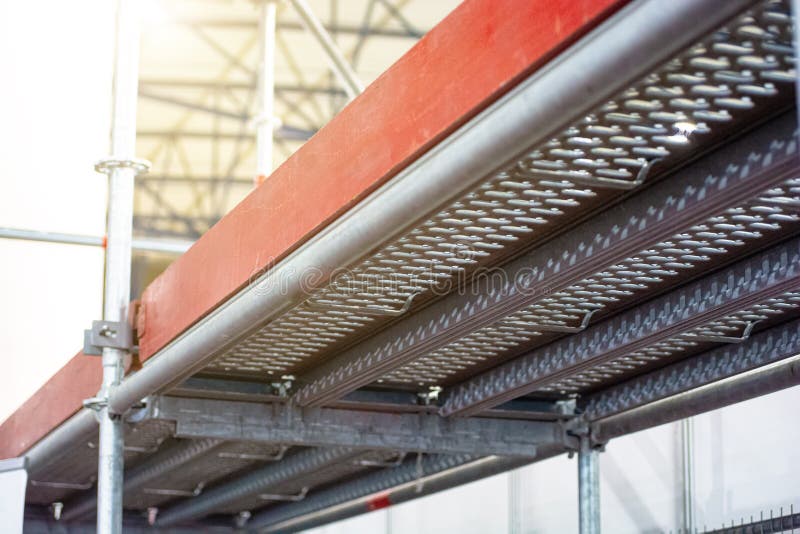 Wedge Scaffolding. Support Frame System Stock Photo - Image of pipe ...