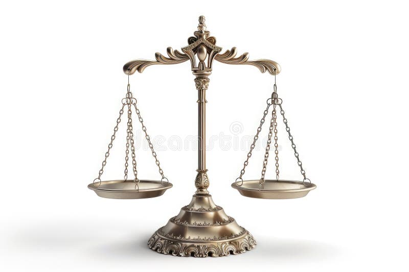 A Metal Scale with Two Chains Attached To the Top Stock Photo - Image ...