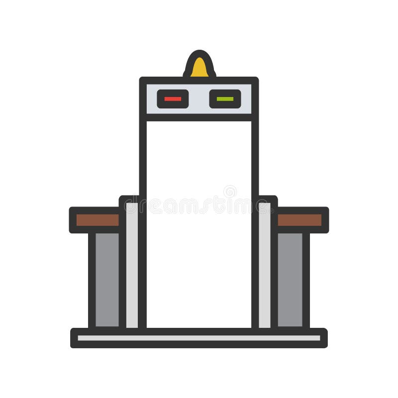 Metal Scanner Gate Linear Icon. Filming Item Thin Line Illustration ...
