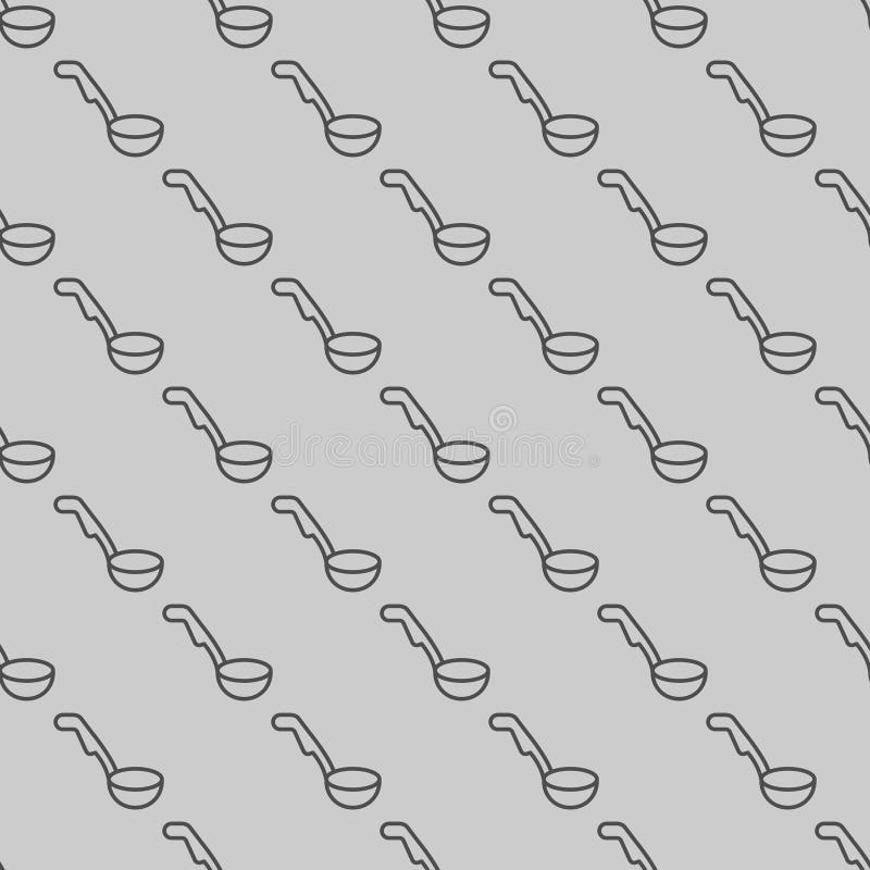 Metal Scoop Line Seamless Pattern, Culinary Theme. Vector Graphics ...