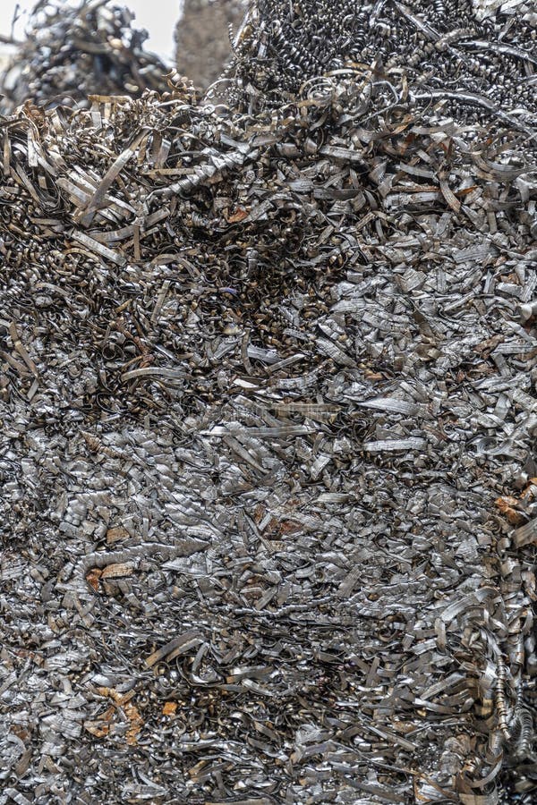 Compressed Cubes of Scrap Metal at a Junk Yard. Stock Photo - Image of ...