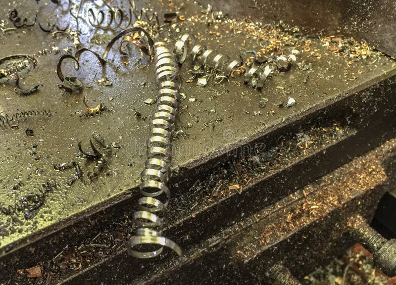 Metal scrap on machine editorial photo. Image of metal - 59222126