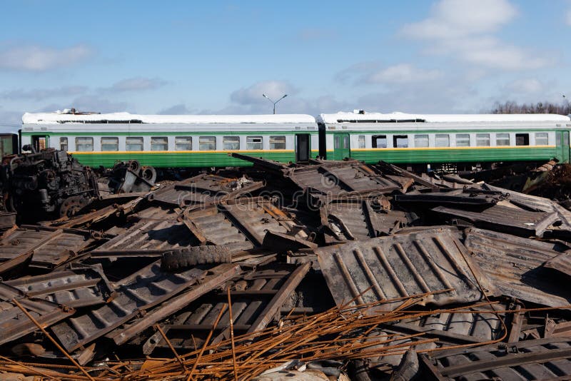 Train scrap yard stock photo. Image of recycling, california - 49397590
