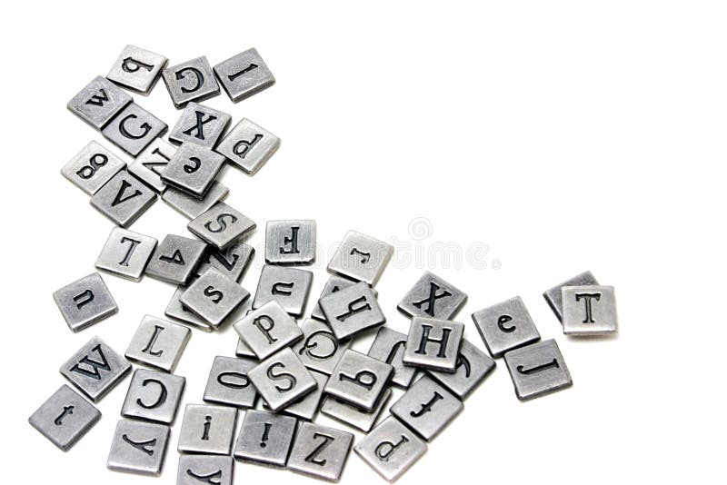 Metal scrapbooking letters stock photo. Image of pleasure - 29853058