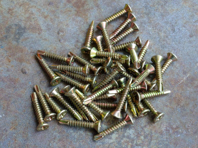 Metal for assembly stock image. Image of screws, screwing - 110123669
