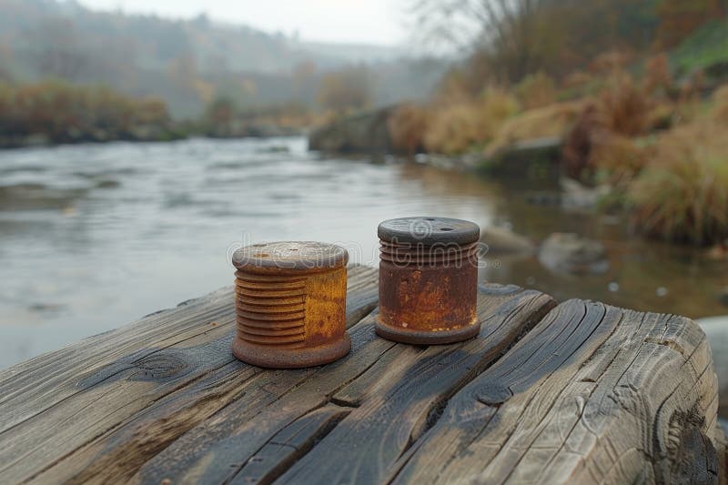 Metal Screws with Prominent Threads and Cylindrical Nuts for Various ...