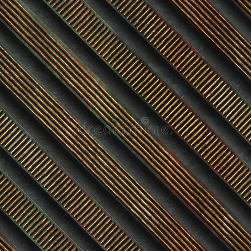 Metal Seamless Texture with Pattern, 3d Illustration Stock Illustration ...