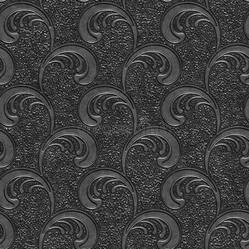 Metal Seamless Texture with Pattern, Panel, 3d Illustration Stock ...
