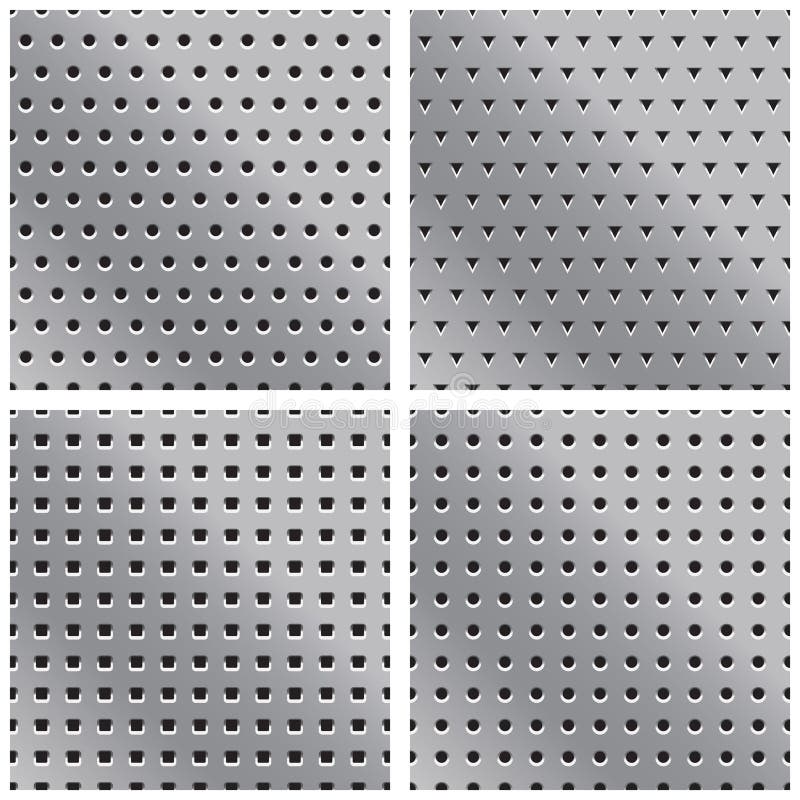 Metal seamless textures stock vector. Illustration of grid - 20748036