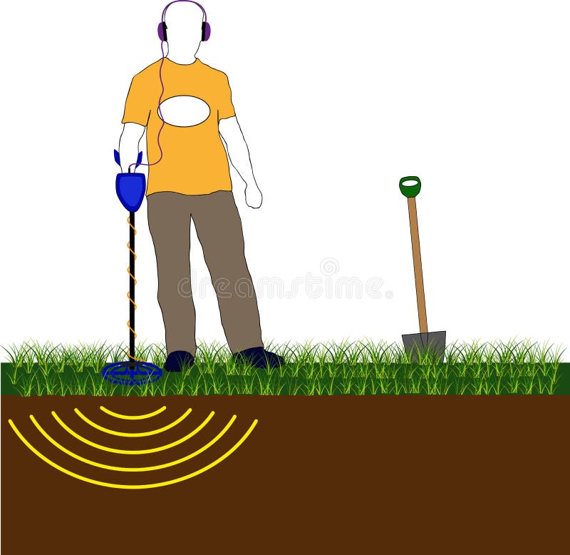 Silhouette Man Metal Detector Stock Illustrations – 95 Silhouette Man ...