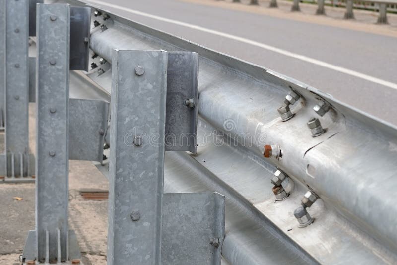 Metal Set Bolt on the Nut on the Surface Gray Part of the Powerful ...