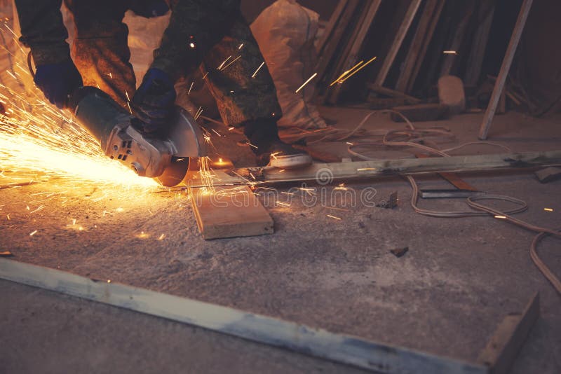 Metal with sharp sparks stock image. Image of industrial - 133708085