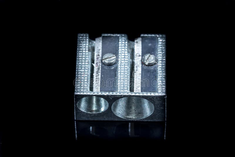 Metal Sharpener for Pencils Stock Photo - Image of metal, black: 123455394