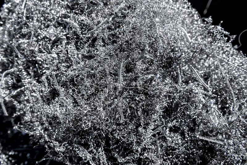 Metal Shaving from CNC Milling Machine Process Stock Photo - Image of ...