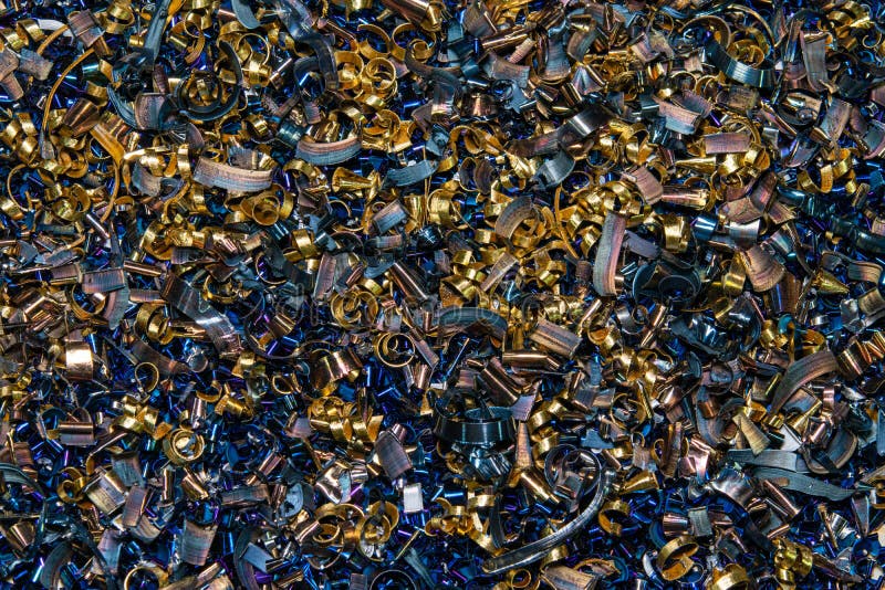 Metal Shavings of Different Shapes, Waste after Tool Steel, Cutters ...